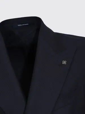 Tagliatore Double-breasted Blazer In Pure Virgin Wool With Peak Lapels