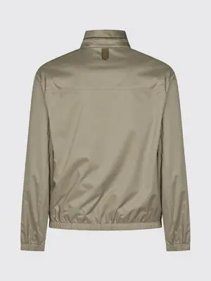 Canali Polyester Bomber Jacket With A High Neck And Elasticated Cuffs