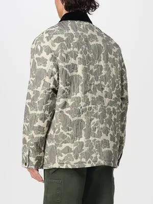 Carhartt Work In Progress Camouflage Pattern Jacket With Velvet Collar