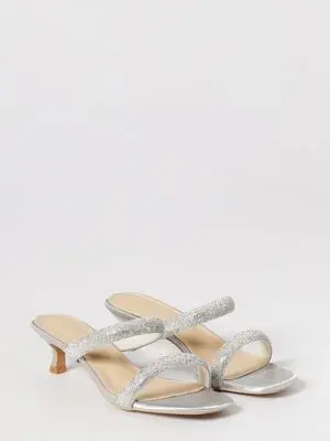 TWENTY FOURHAITCH Aghiba Crystal Embellished Satin Mules