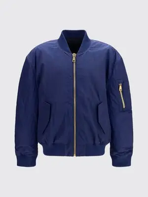 Balmain Nylon Bomber Jacket With Zip Closure And Patch Pockets