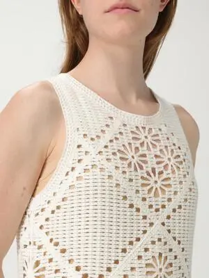 TWINSET Crocheted Mini Dress With Geometric And Floral Motifs