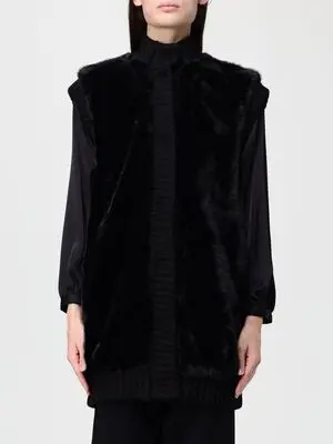 Pinko Fur Vest - Black