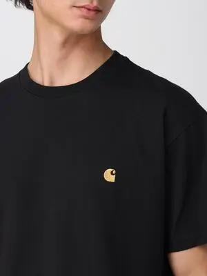 Carhartt Work In Progress Cotton T-shirt With Embroidered Logo And Dropped Shoulders