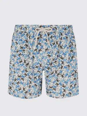 MC2 SAINT BARTH Graphic Print Swim Shorts With Drawstring Waist - Ivory