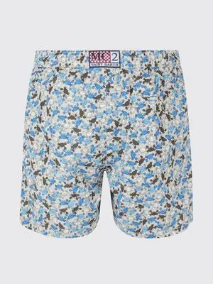 MC2 SAINT BARTH Graphic Print Swim Shorts With Drawstring Waist - Ivory