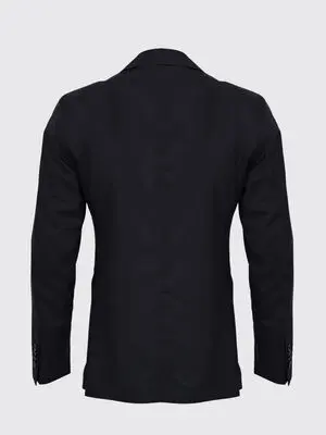 Tagliatore Single-breasted Blazer In Virgin Wool And Silk With Peak Lapels