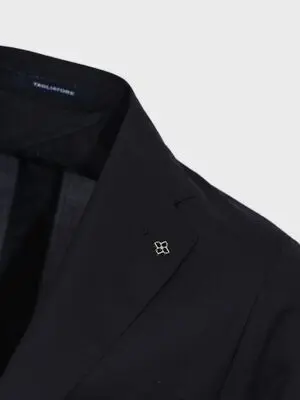 Tagliatore Single-breasted Blazer In Virgin Wool And Silk With Peak Lapels