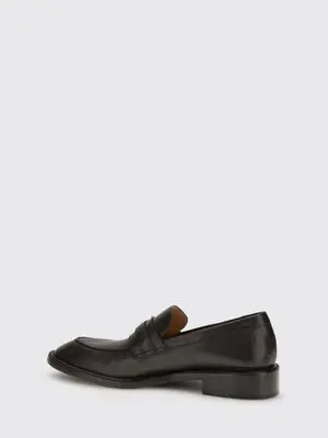 Versace Leather Loafers With Medusa Buckle Detail