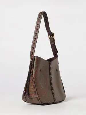 Etro Vulcano Coated Cotton Bag With Paisley Grain Print