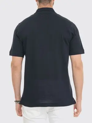 Kiton Short-sleeved Polo Shirt In 100% Cotton With A Classic Collar - Blue