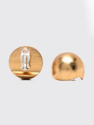 MONIES Gold Chromed Wood Earrings