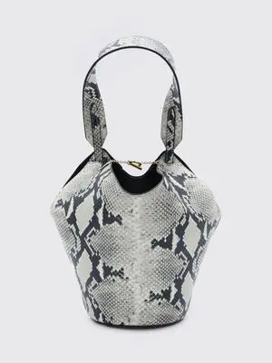 Khaite Lotus Python Print Leather Bag