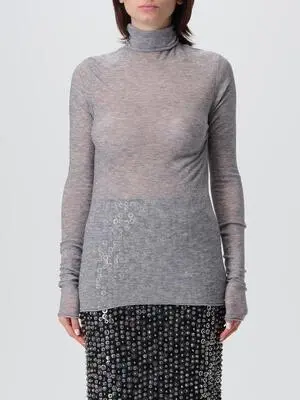 Pinko Long Sleeve Turtleneck Top - Grey