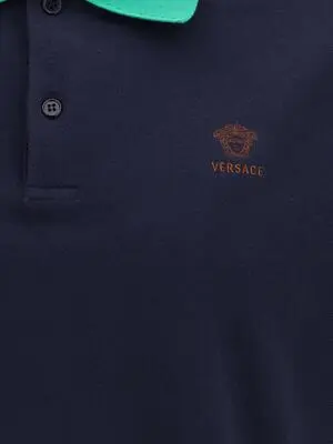 Versace Medusa Logo Cotton Polo Shirt