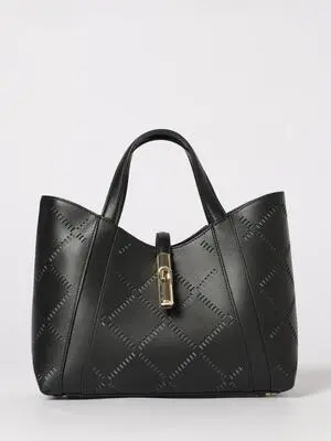 Furla Goccia Perforated Leather Bag - Black