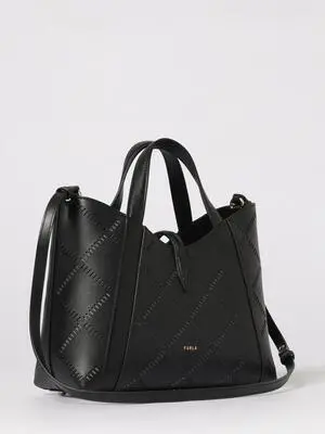 Furla Goccia Perforated Leather Bag - Black