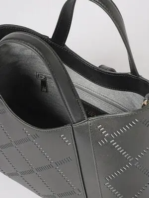 Furla Goccia Perforated Leather Bag - Black