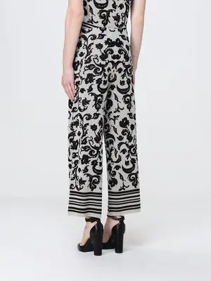 Liu Jo Cropped Trousers With Liberty Motif - Silver