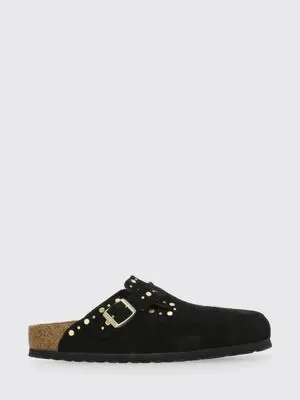 BIRKENSTOCK Boston Rivet Suede Mules With Studs - Black