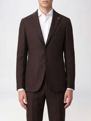 Tagliatore Single-breasted Blazer With Peak Lapels And Patch Pockets - Brown