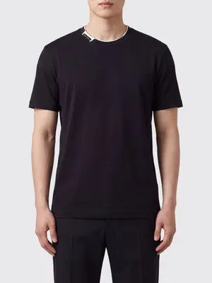 Dolce & Gabbana Contrast Logo And Trim Cotton T-shirt - Blue