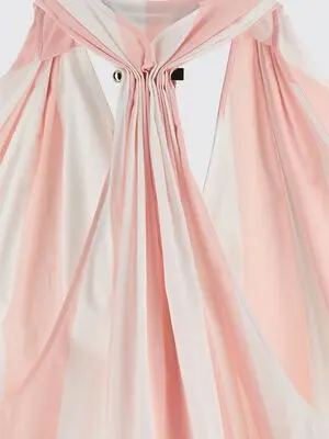 Jacquemus Norma Striped Cotton Off-the-shoulder V-neck Top - Pink