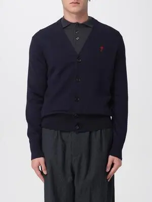 AMI Paris Wool Cardigan - Navy