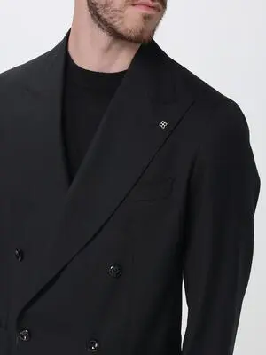 Tagliatore Double-breasted Virgin Wool Blazer - Black
