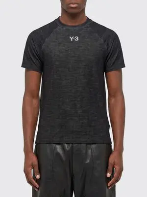 Y3 Printed Wool Blend T-shirt - Black