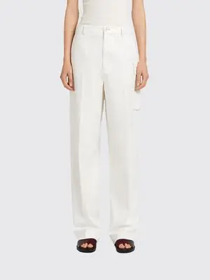 Marni Cotton Cargo Trousers - White