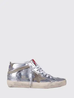 GOLDEN GOOSE Mid-star Suede Sneakers With Worn Effect - Grey