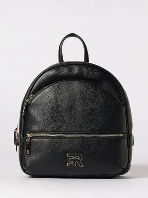 ERMANNO FIRENZE Grained Synthetic Leather Backpack - Black