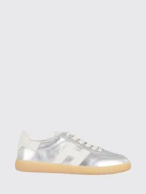 Hogan Cool Laminated Leather Sneakers - Silver