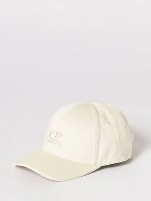 C.P. COMPANY Cotton Hat With Embroidered Logo - Beige