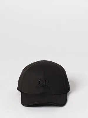 C.P. COMPANY Cotton Hat With Embroidered Logo - Black