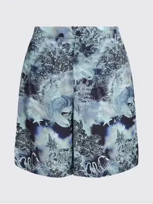 Off-White Printed Viscose Shorts - Blue