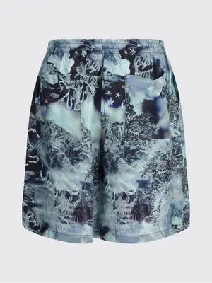 Off-White Printed Viscose Shorts - Blue