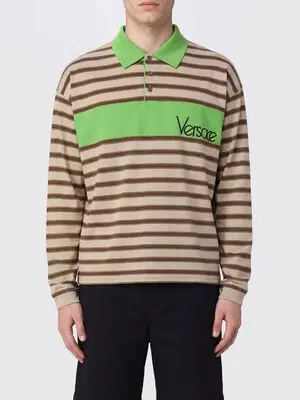 Versace Long Sleeve Polos For Men