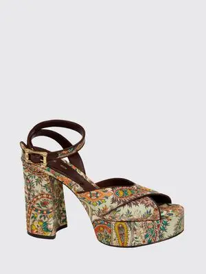 Etro Paisley Print Cotton Sandals - Multicolor