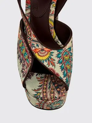 Etro Paisley Print Cotton Sandals