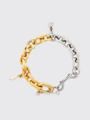 Rabanne Xl Link Bi Brass Necklace With Charms - Silver