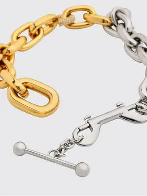 Rabanne Xl Link Bi Brass Necklace With Charms