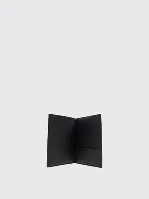 Emporio Armani Saffiano Bifold Document Holder With Monogram And Logo