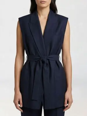 Brunello Cucinelli Linen Blend Vest - Blue
