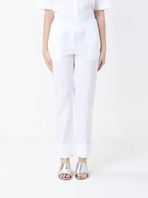 SEMICOUTURE Romana Cotton Poplin Trousers - Brown