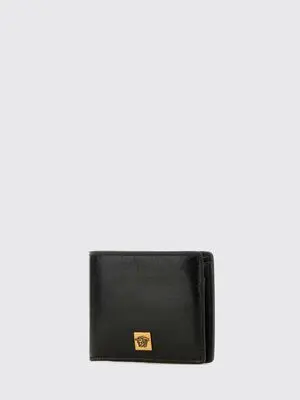 Versace Medusa Plaque Bifold Leather Wallet