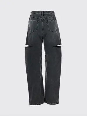 MAISON MARGIELA High-waisted Wide-leg Distressed Denim Jeans - Black