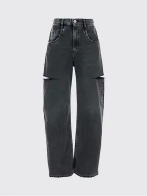 MAISON MARGIELA High-waisted Wide-leg Distressed Denim Jeans