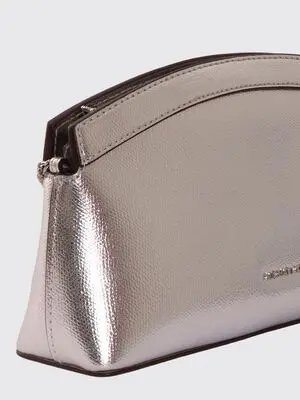 Michael Kors Athena Laminated Grained Leather Clutch By